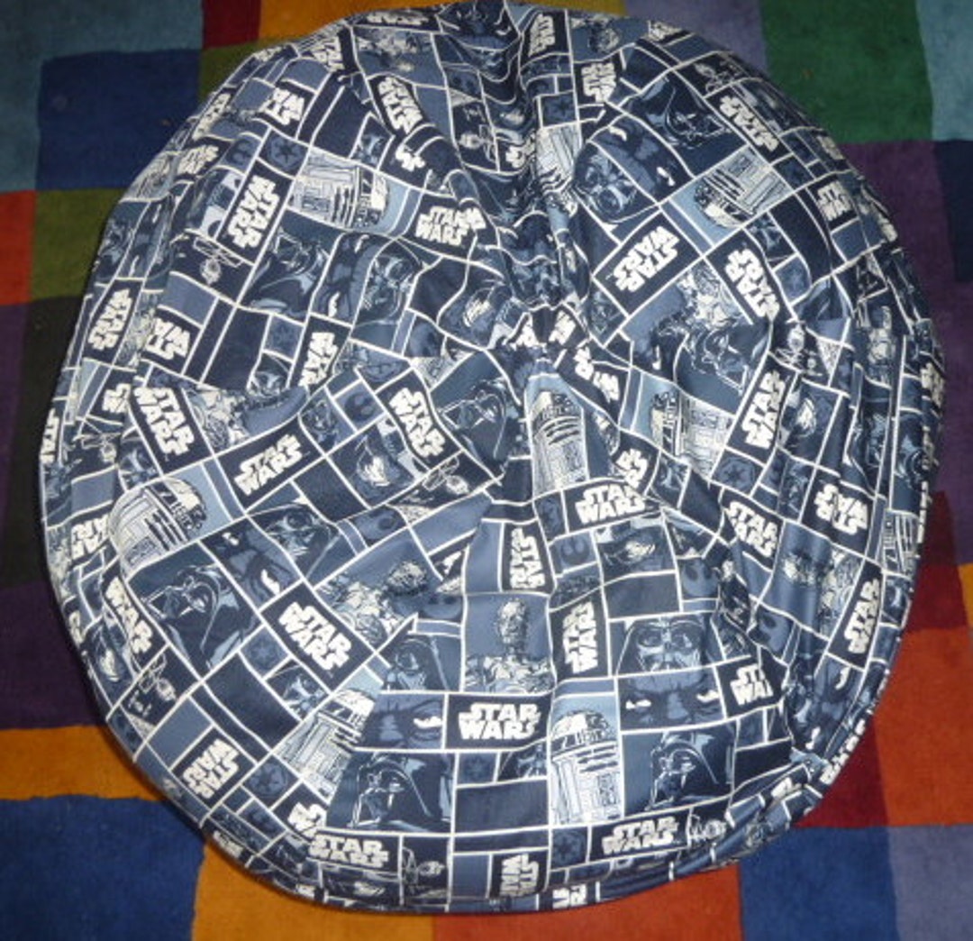 Star Wars Bean Bag Chair Cover, Blue and White, Darth Vader, Luke ...