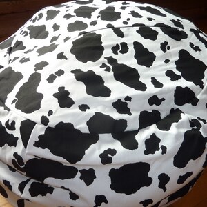 Cow Bean Bag Chair Cover, Black, White, Black and White, Farm, Animal ...