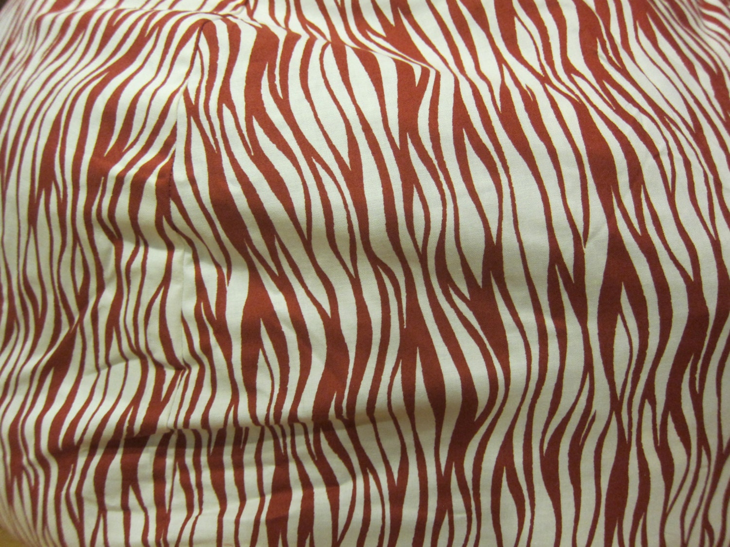 Rust and Natural Bean Bag Chair Cover Animal Stripes | Etsy