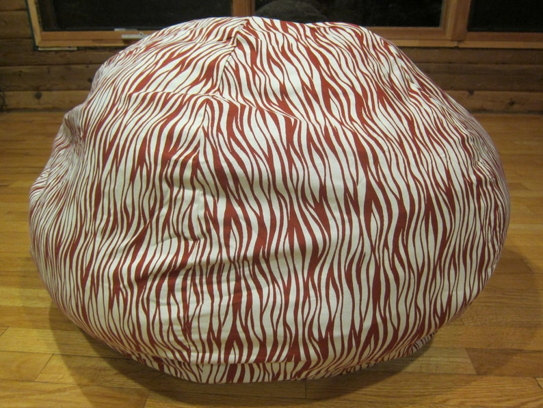 Rust and Natural Bean Bag Chair Cover, Animal, Stripes, Stripe, Zebra ...