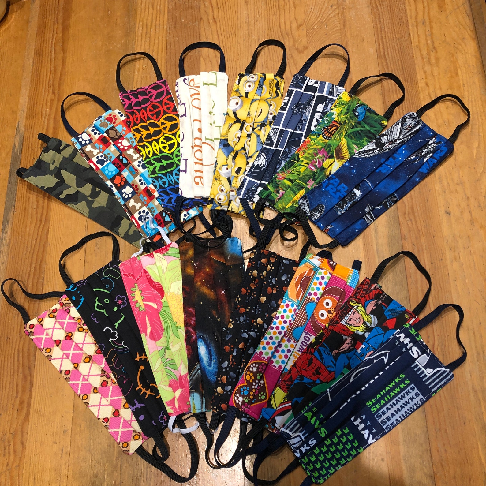 Halloween Face Mask Doubled Layered Cotton Face Masks | Etsy