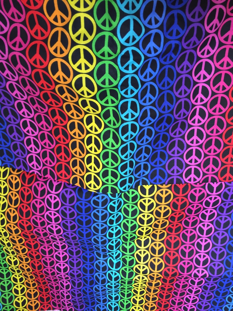 Peace Sign Bean Bag Chair Cover Flowers Hippie Rainbow - Etsy