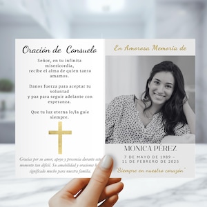 Spanish Funeral Program Template – Editable Bilingual Memorial Program ...