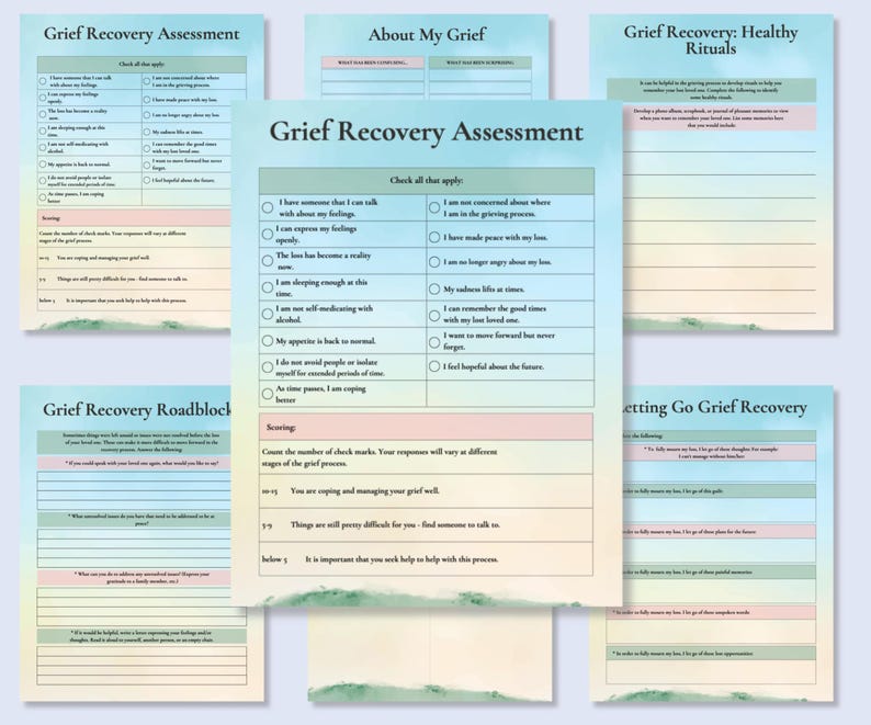Grief Journal Printable - Editable Canva Grief & Loss Worksheets ...