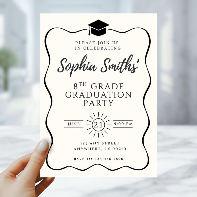 8th Grade Promotion Invitations - Etsy