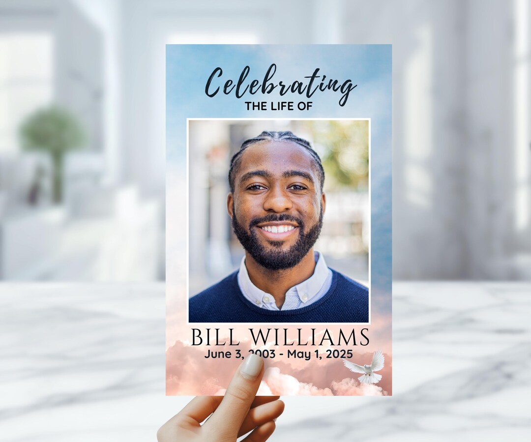 Homegoing Funeral Program Template - Editable "going Home" Celebration ...