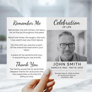 Cremation Funeral Program – Editable Celebration of Life Booklet ...