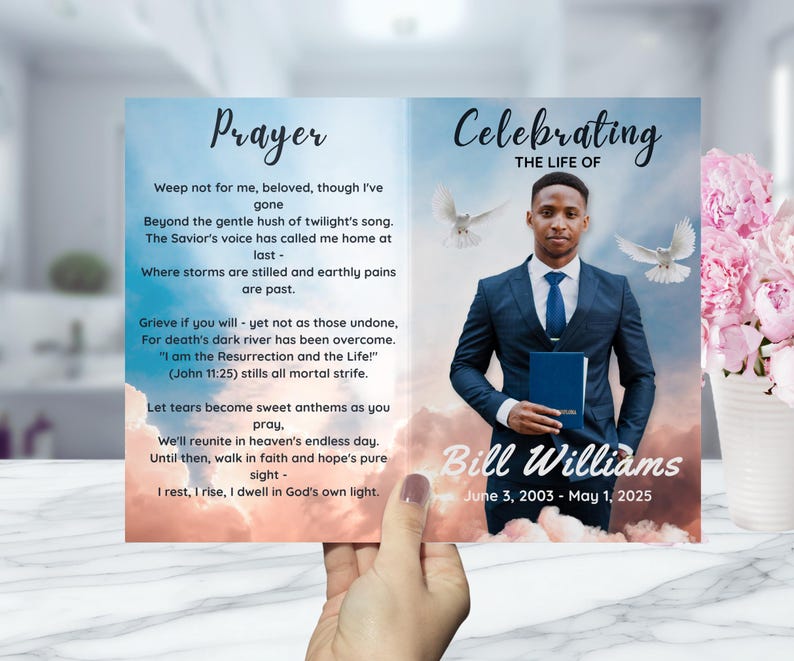 Homegoing Funeral Program Template – Printable Celebration of Life ...