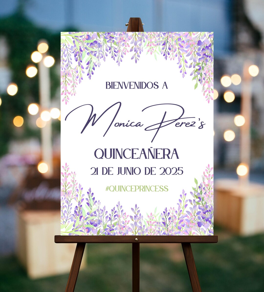 Quinceañera Welcome Sign Template – Editable Sweet 15 Canva Sign ...
