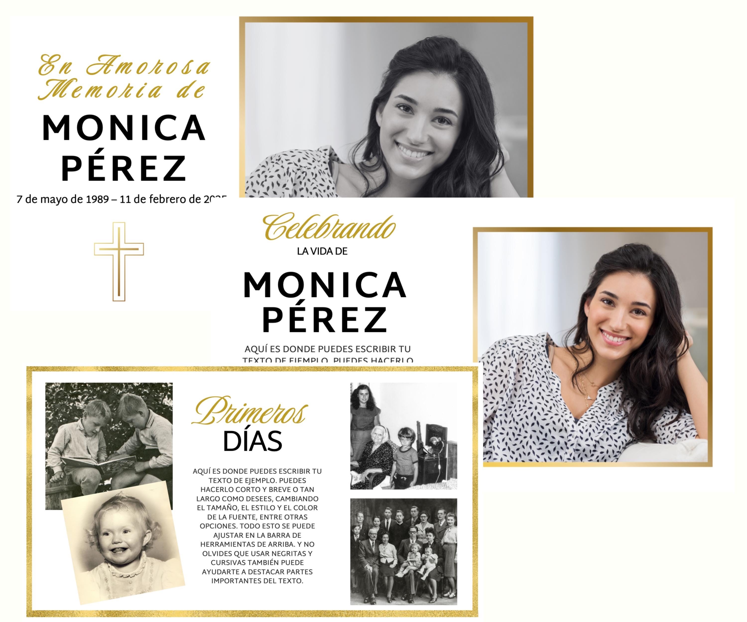 Spanish Memorial Slideshow – Editable Funeral Tribute Video, Custom ...