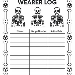 Printable Radiology Form Bundle – X-ray Check Logs for Lead Apron, C ...