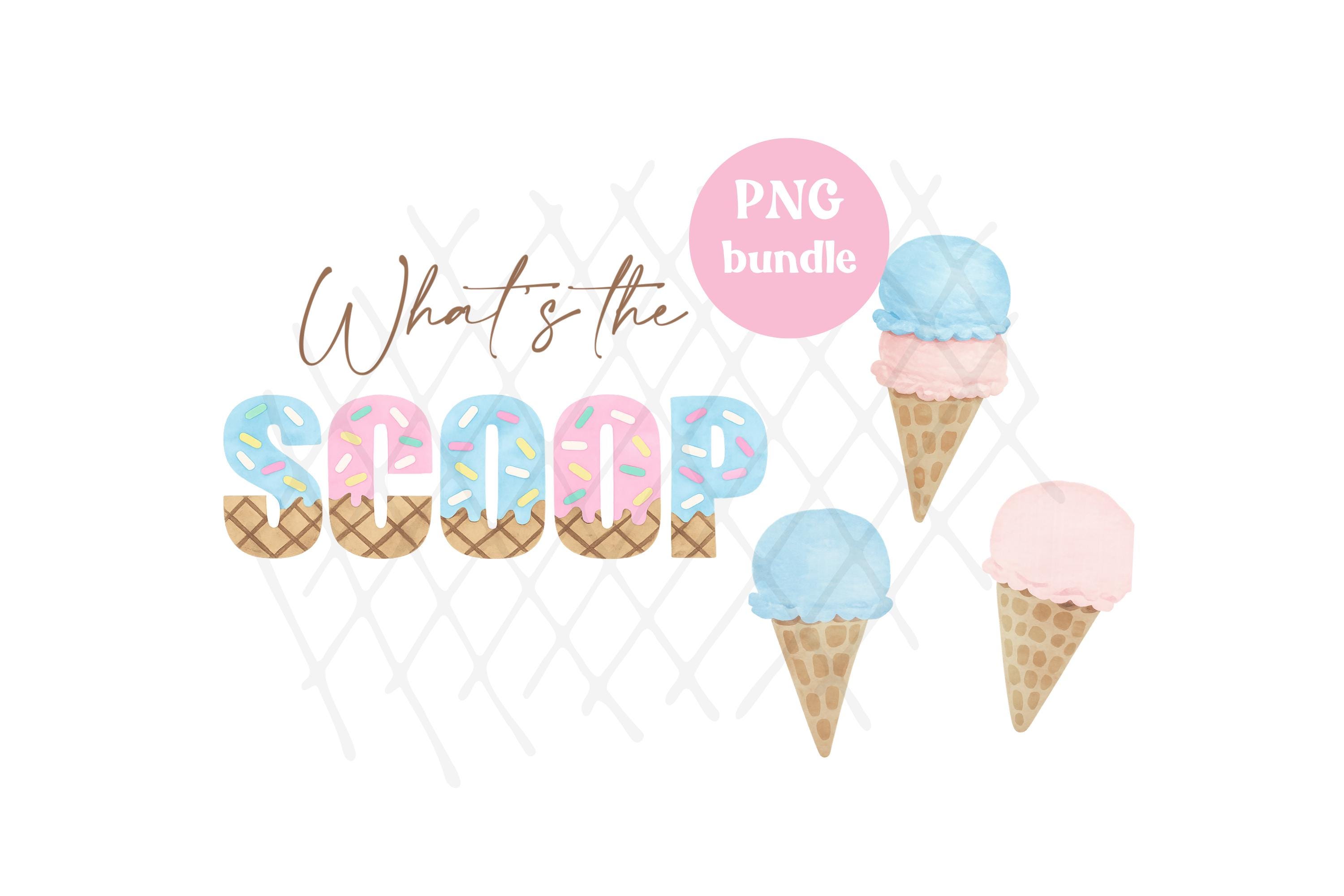 What's the Scoop Png, Ice Cream Baby Shower Clipart, Font Blue Pink Ice ...