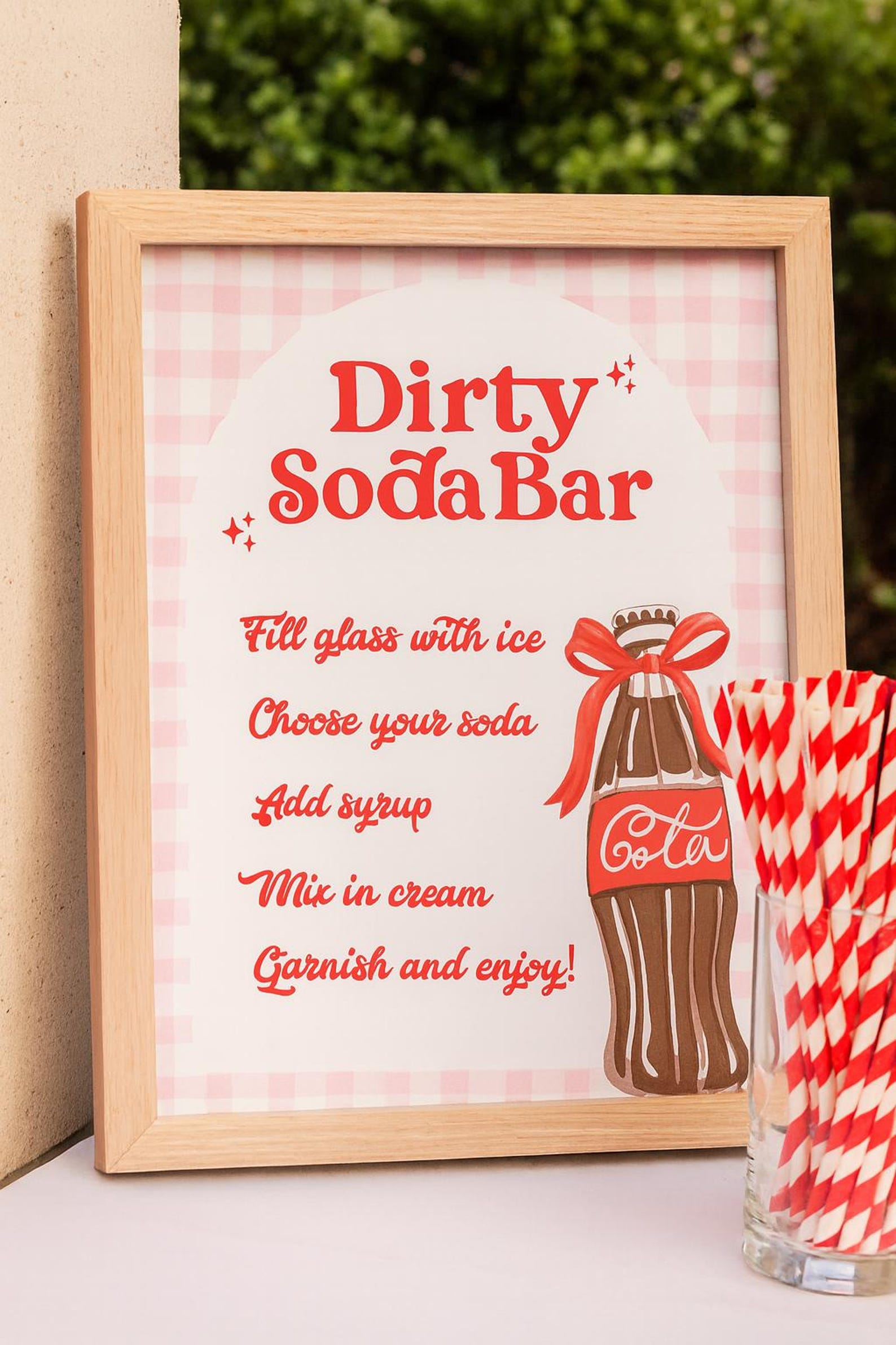 Dirty Soda Bar Sign, She's Ready to Pop Baby Shower, Party Sign Soda ...