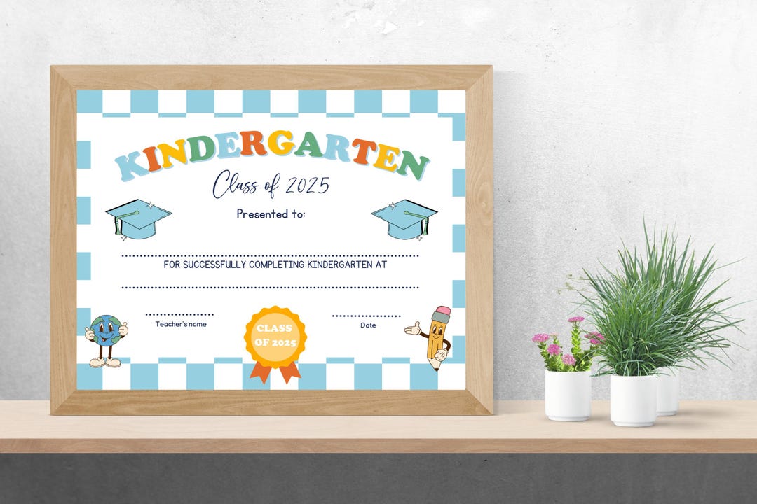 Editable Kindergarten Graduation Certificate, Kindergarte Diploma ...