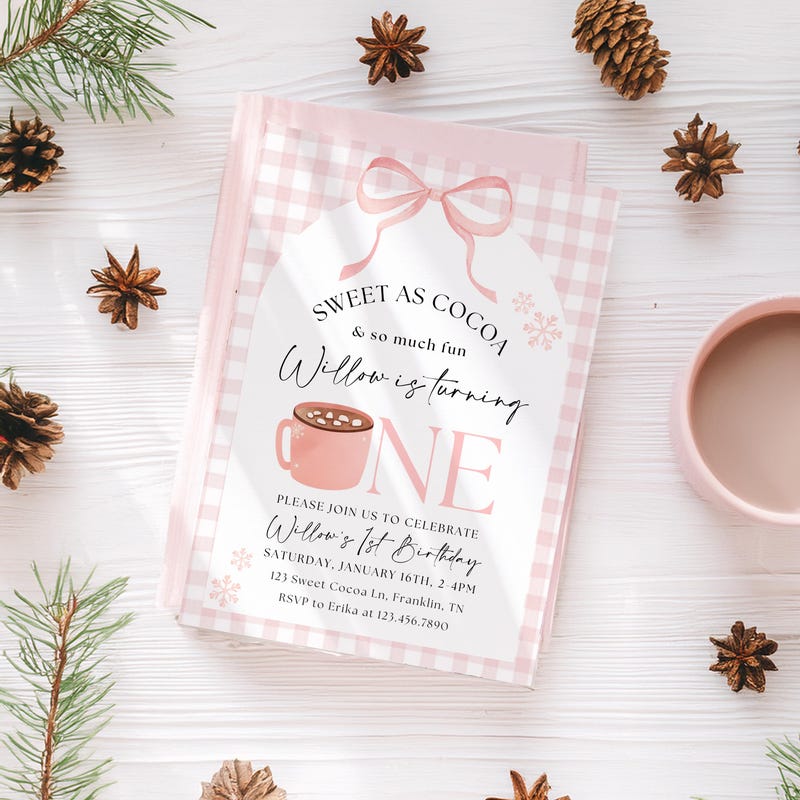 Hot Cocoa Party Invite - Etsy