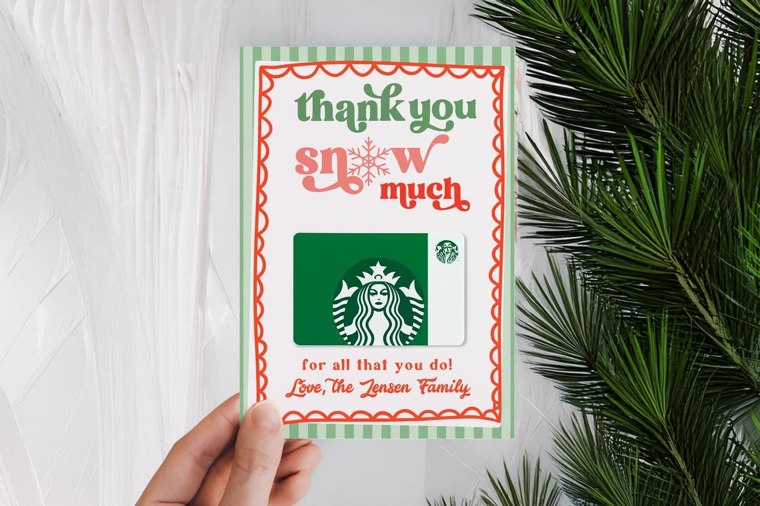 Christmas Gift Card Holder Printable, Holiday Teacher Coffee ...