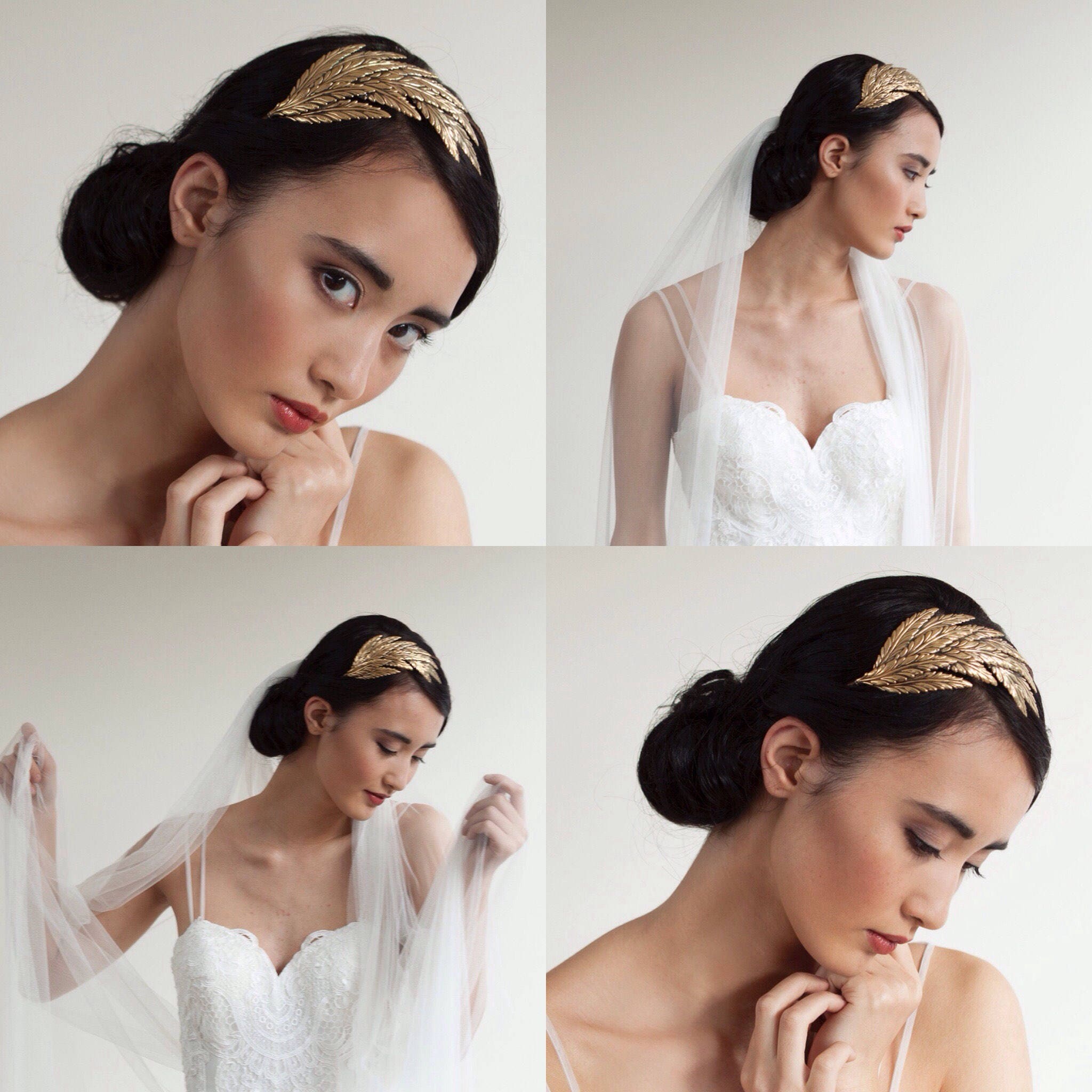 Golden Wing Headpiece Gold Bridal Tiara Stylish Bridal - Etsy UK