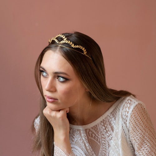 Modern Tiara Gold Bridal Crown Contemporary Bridal - Etsy