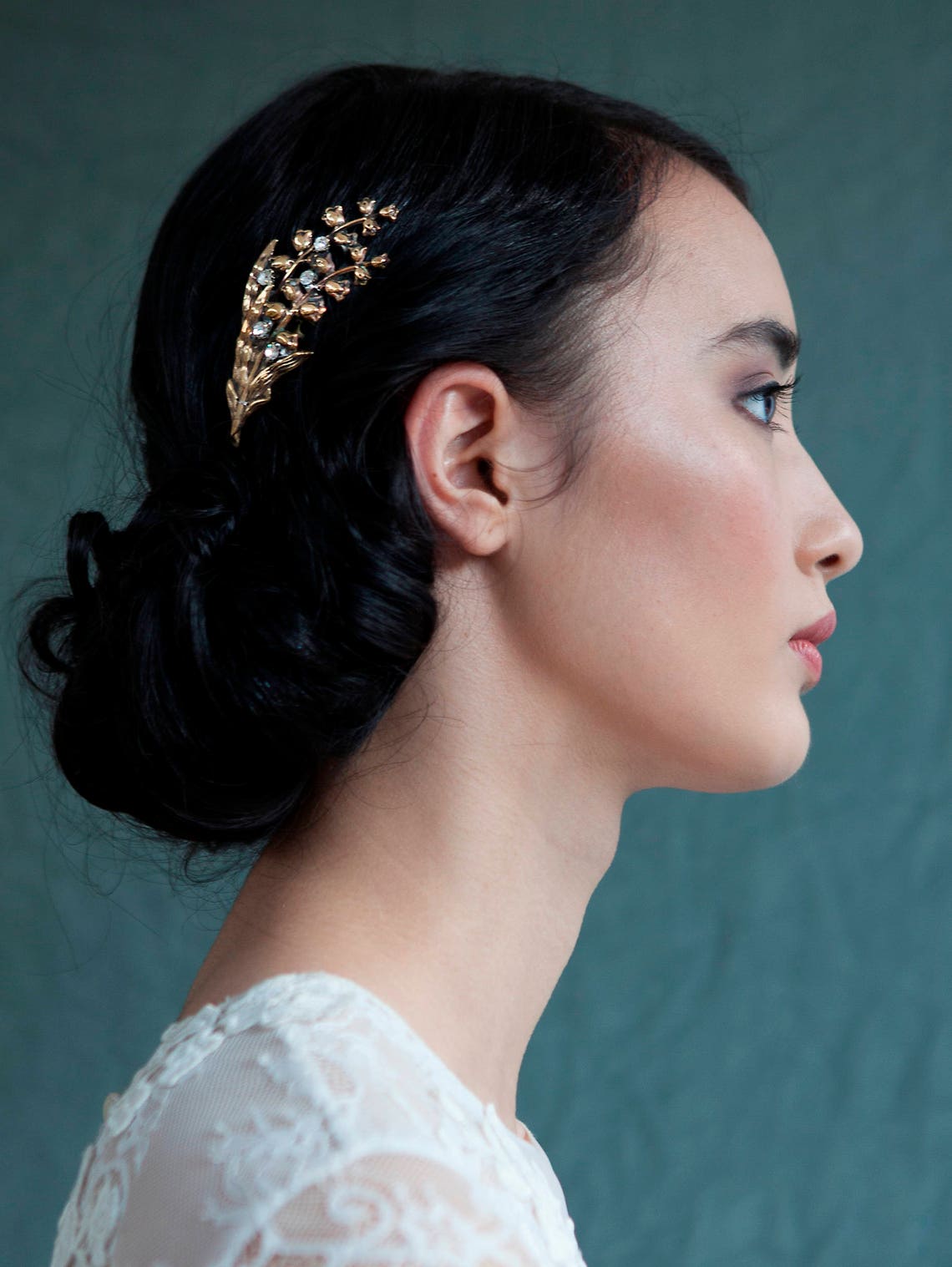 Gold Hair Comb Art Nouveau Style Gold Hair Comb Wedding | Etsy