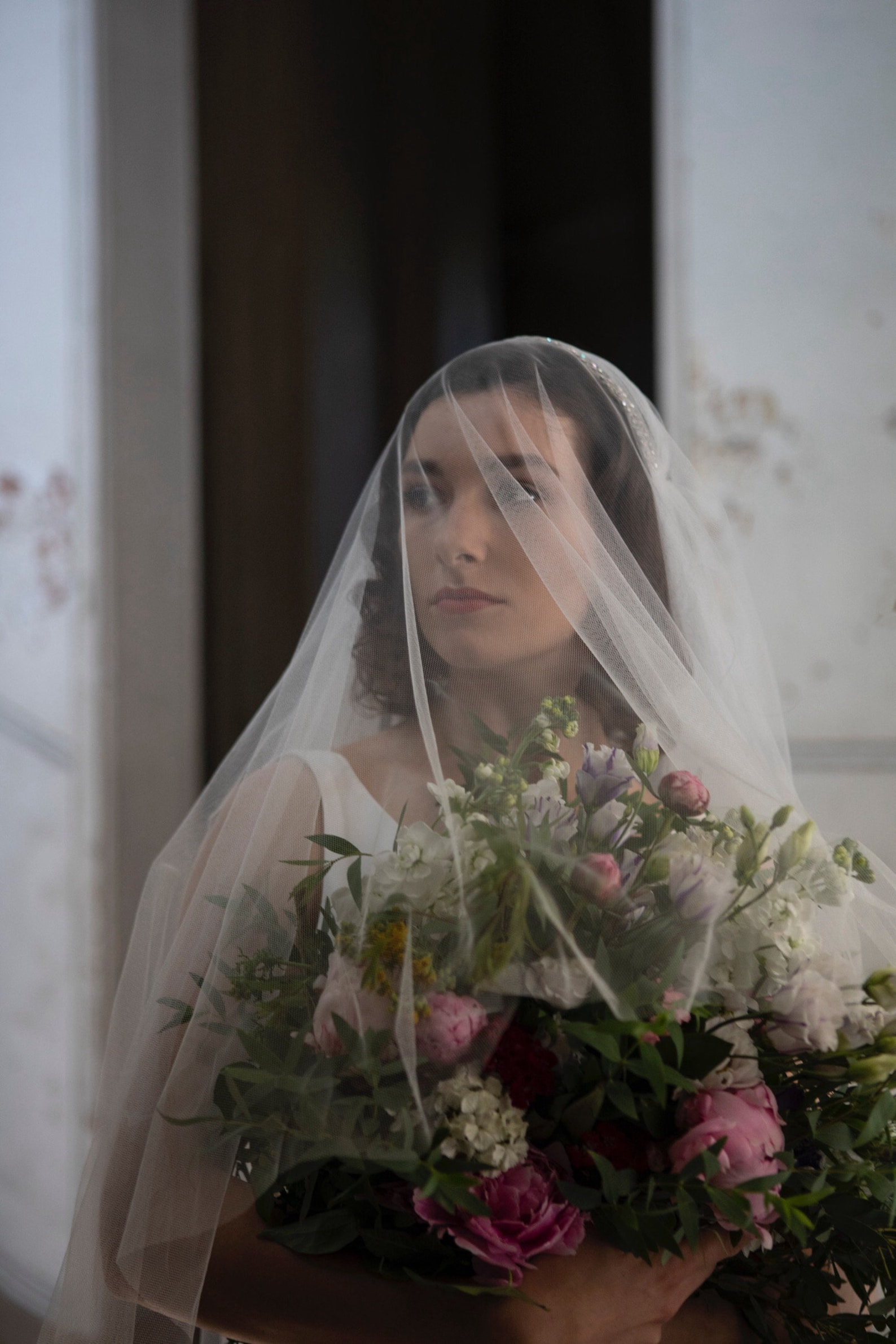 Ivory Juliet Cap Veil With Crystal Trim Vintage Style Wedding Veil ...