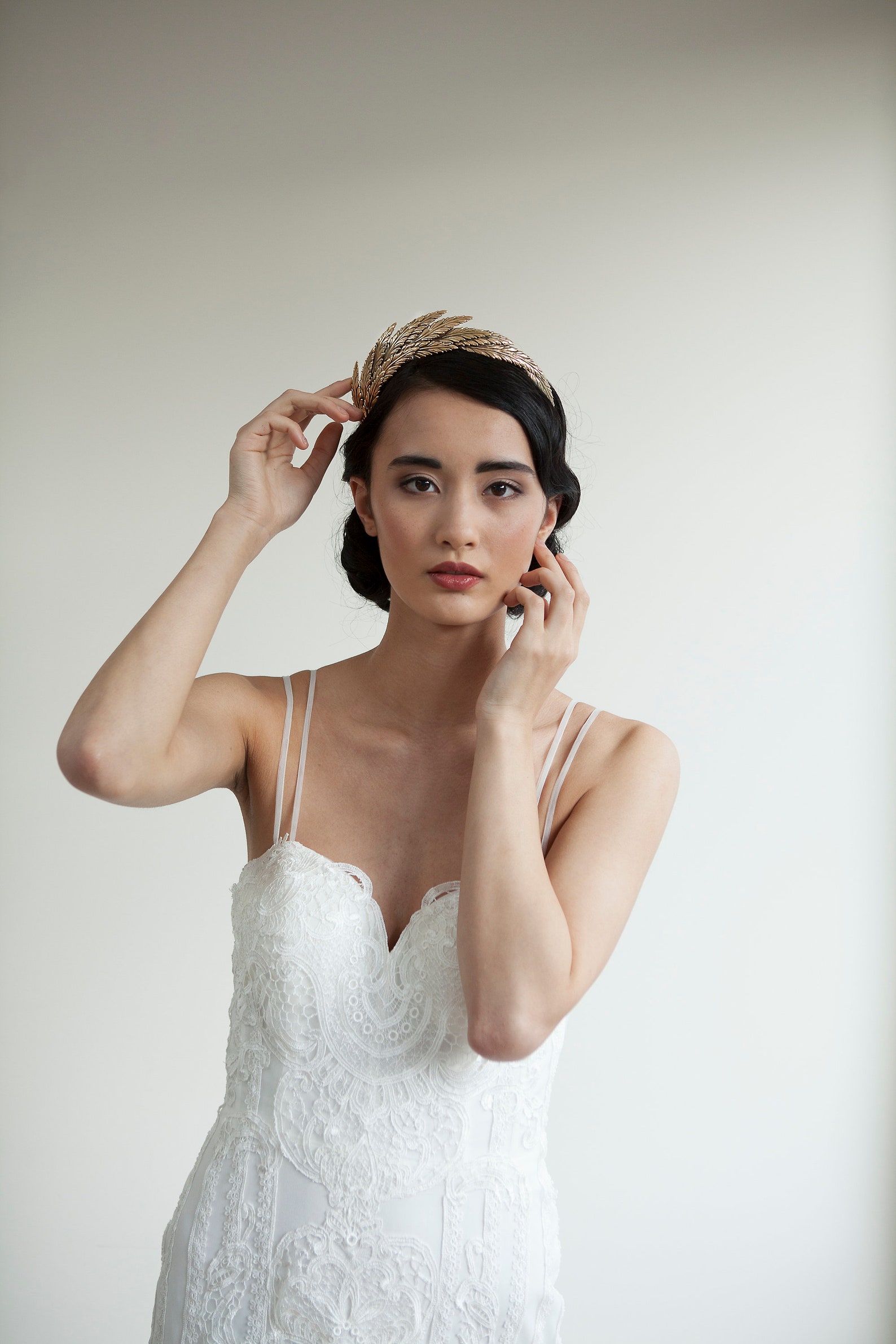 Modern Tiara Gold Bridal Crown Contemporary Bridal - Etsy