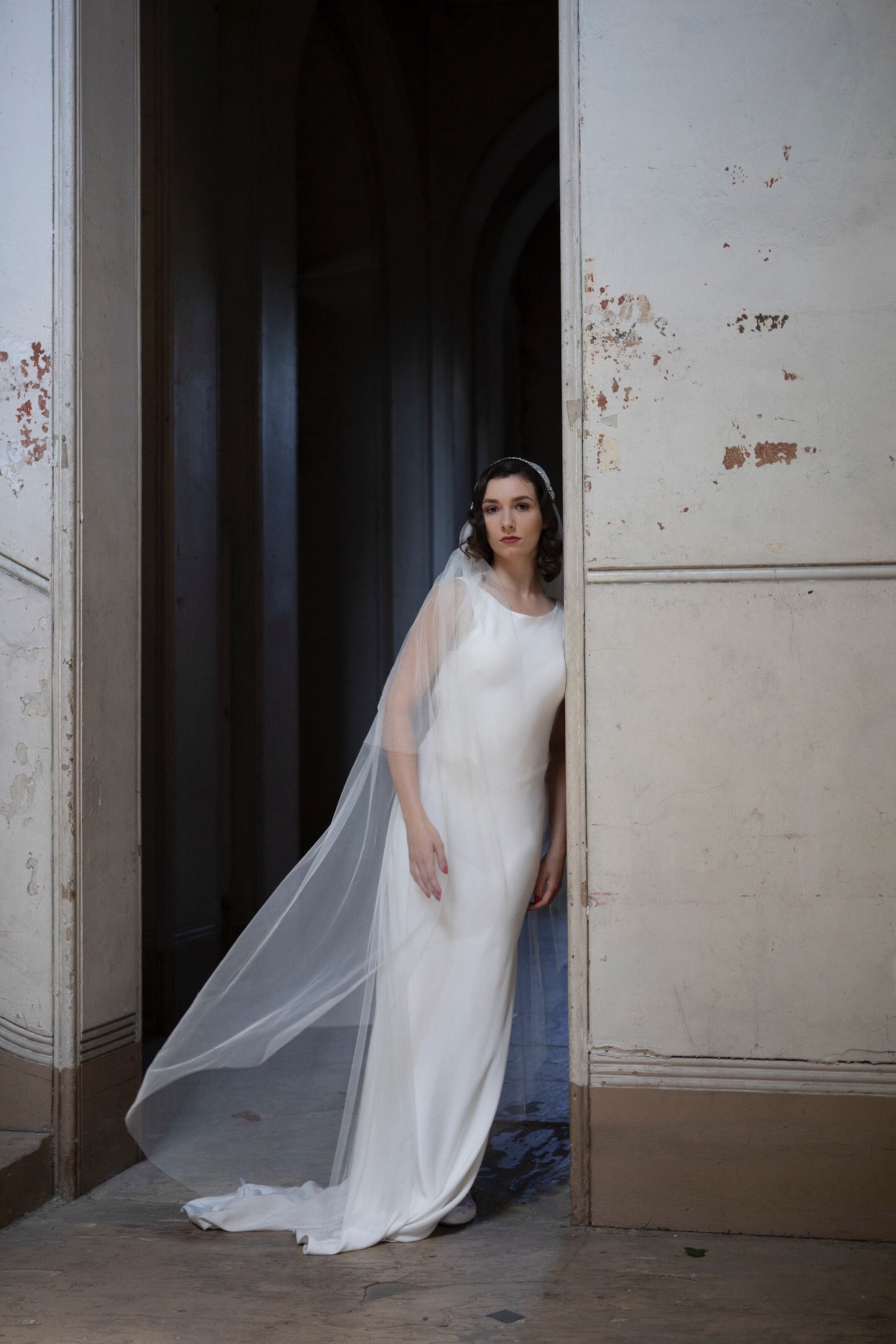 Ivory Juliet Cap Veil With Crystal Trim Vintage Style Wedding Veil ...