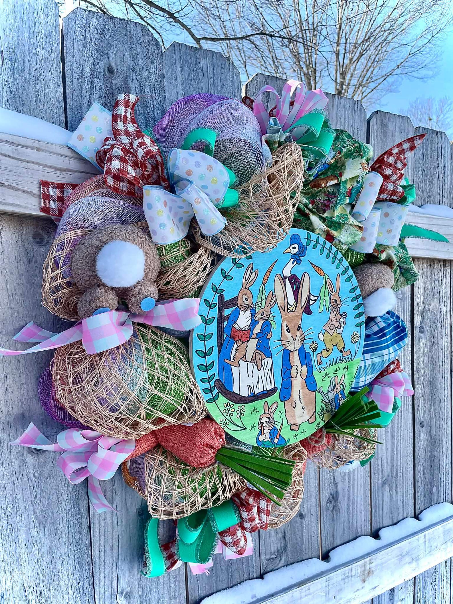 Peter Rabbit Wreath, Easter Bunny Wreath, Easter Bunny Home Decor - Etsy