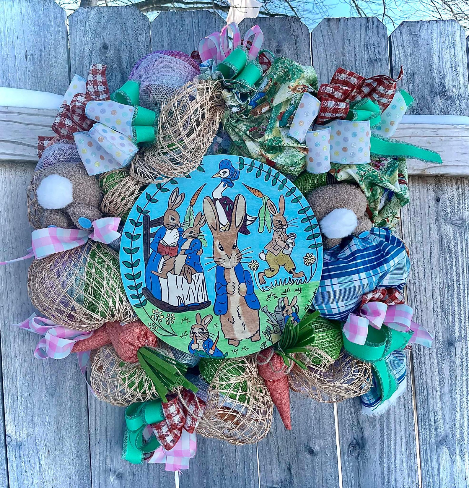 Peter Rabbit Wreath, Easter Bunny Wreath, Easter Bunny Home Decor - Etsy