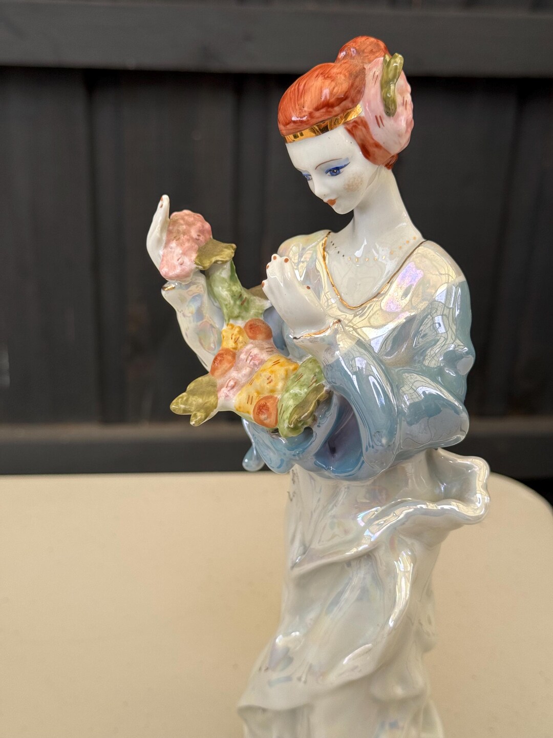Sale Vintage Stipo Dorohoi Porcelain Iridescent Lady Figurine - Etsy