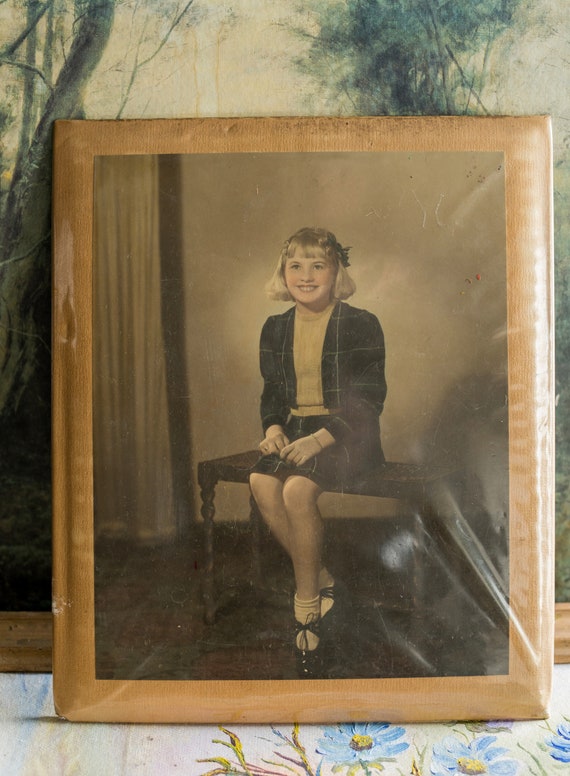 Antique Framed Girl Photo | Etsy