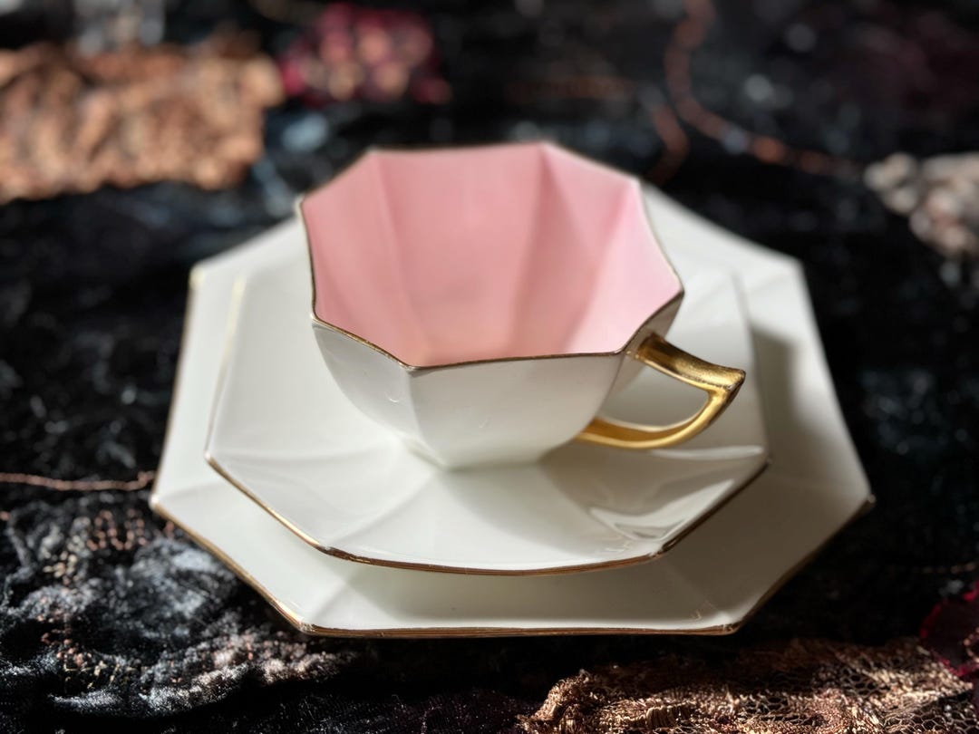 Antique the Foley China Queen Anne White Tea Trio - Etsy