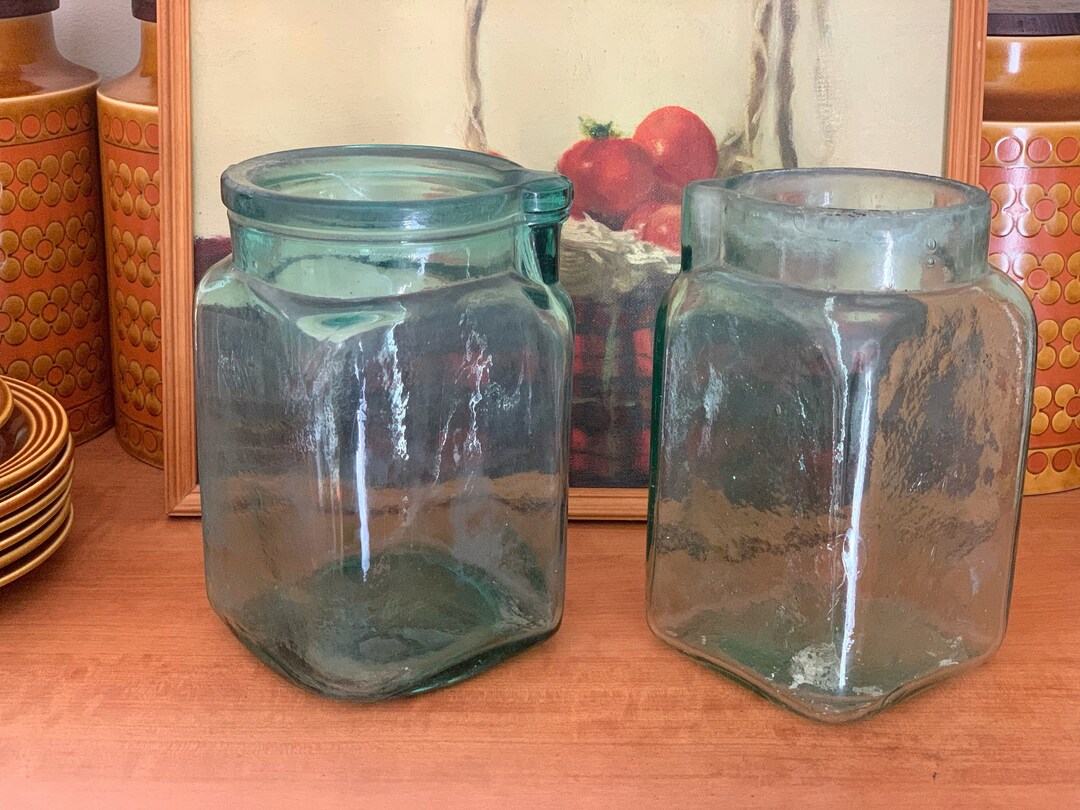 1 Rare Antique Battery Thick Glass Jar - Etsy