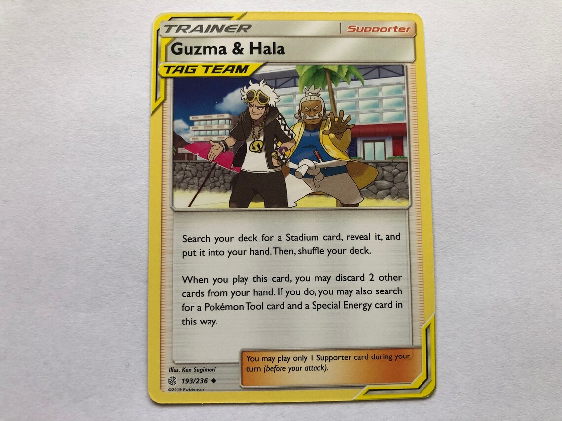 Pokemon trainer tag team Guzma &Hala | Etsy