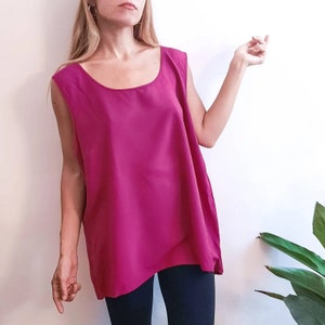 Vintage Fuchsia Pink Top / Vintage Pink Top / Vintage Fuxia Top ...