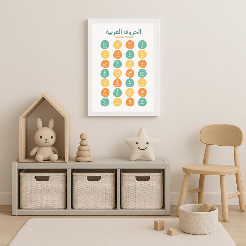 Print Ready Arabic Alphabet Educational Digital Downloads in 6 Styles ...