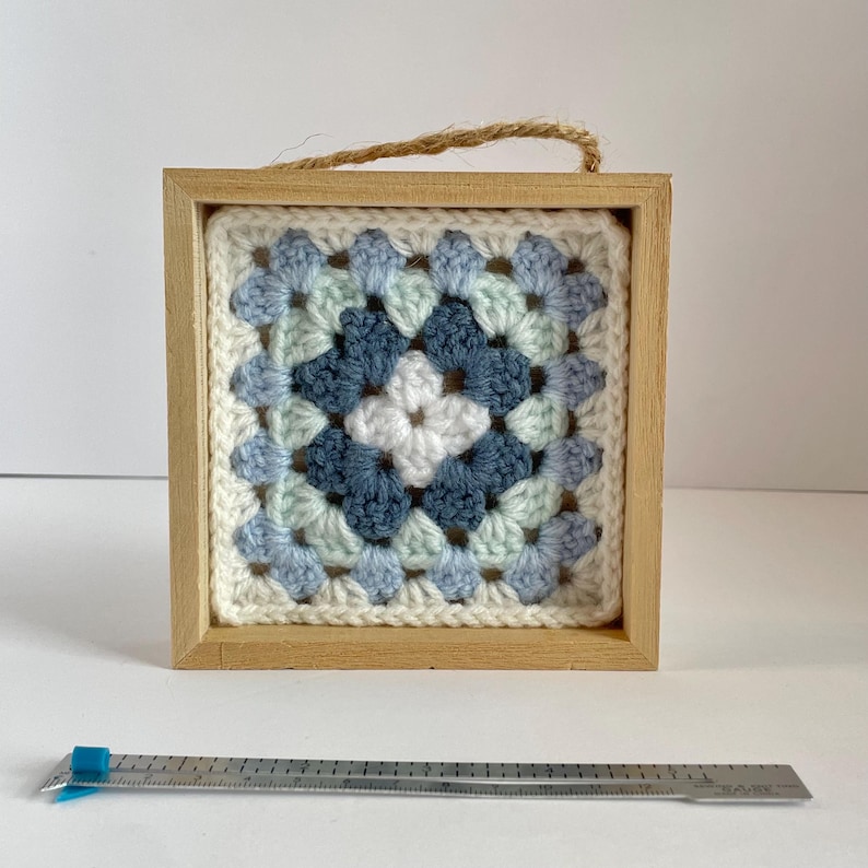 Crochet Granny Square Shadow Box Decor - Etsy