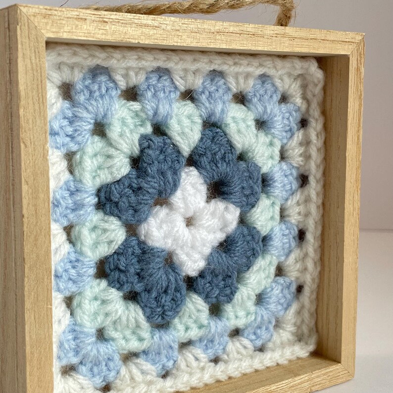 Crochet Granny Square Shadow Box Decor - Etsy