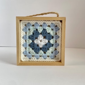 Crochet Granny Square Shadow Box Decor - Etsy