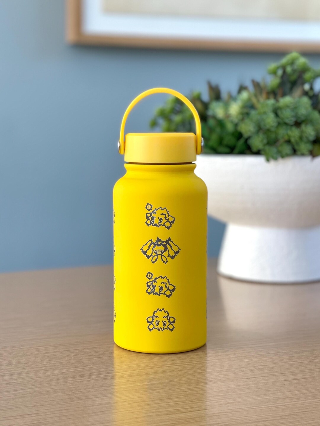 Joltik Galvantula Water Bottle Engraved Coffee Tumbler With Sleeping ...