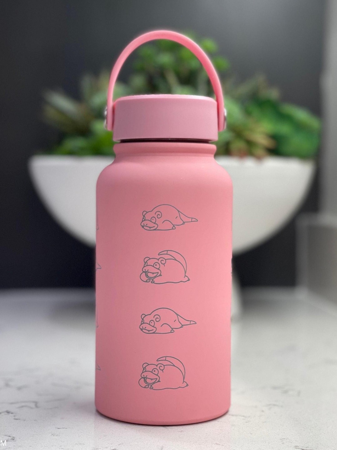 Slowpoke Water Bottle Coffee Tumbler With Galarian Slowpoke and ...