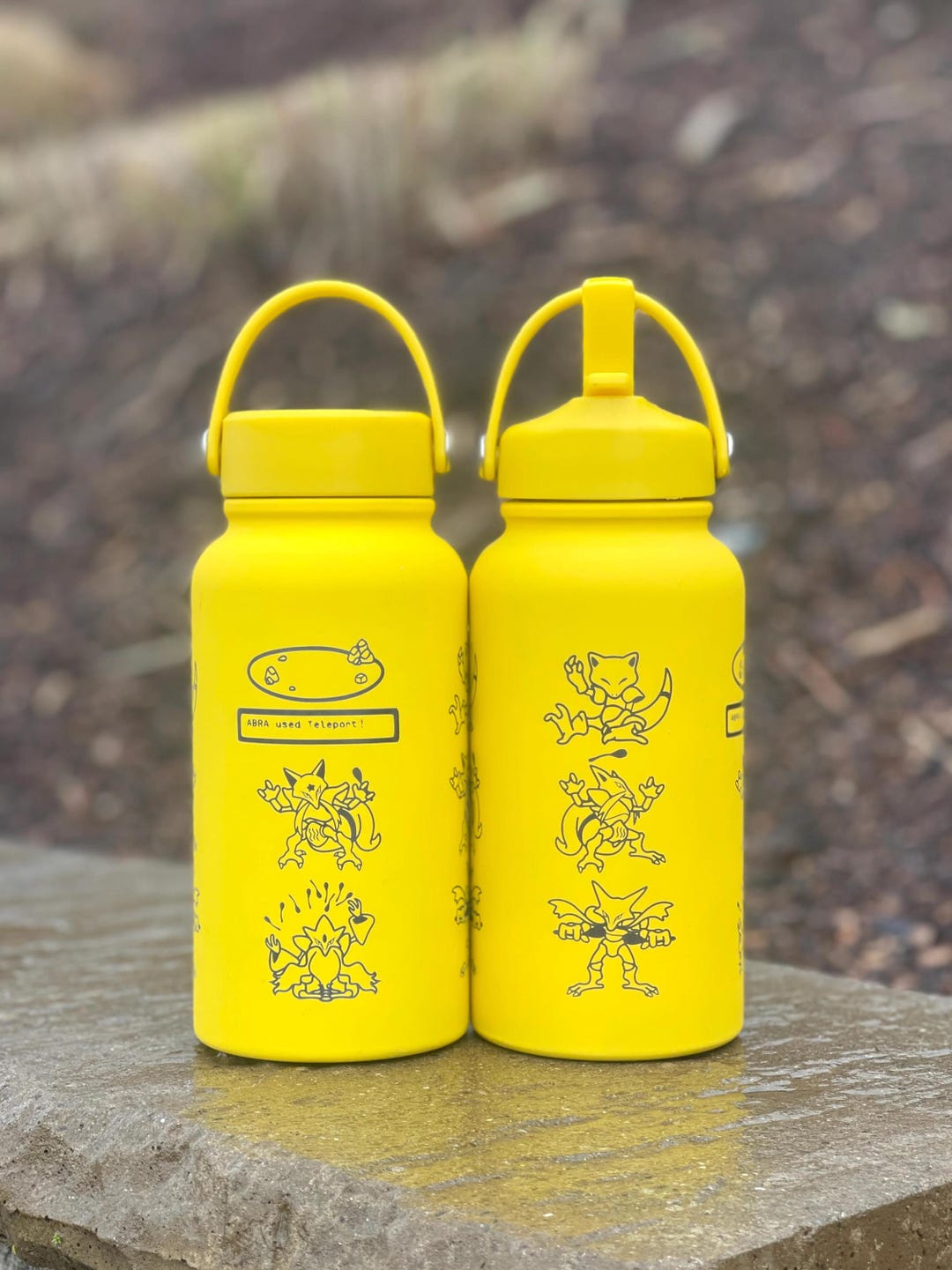 Abra Kadabra Alakazam Water Bottle Engraved Waterbottle With Mega ...