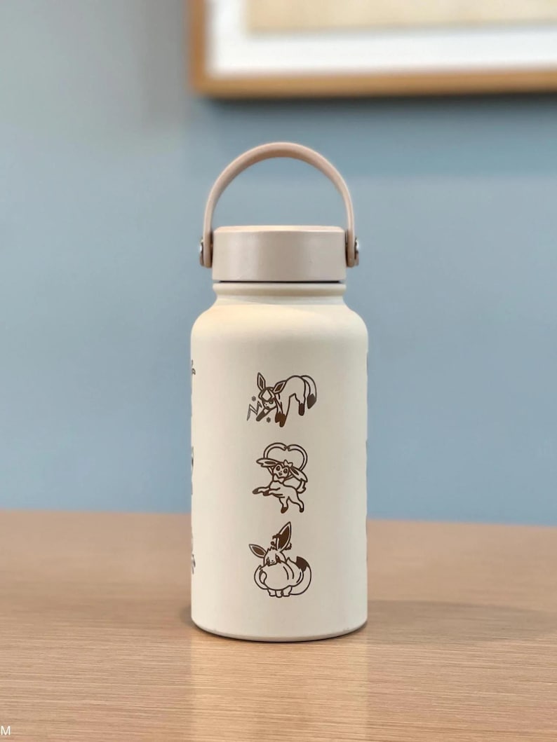 Eevee Evolutions Water Bottle Engraved Eeveelutions Coffee Tumbler ...