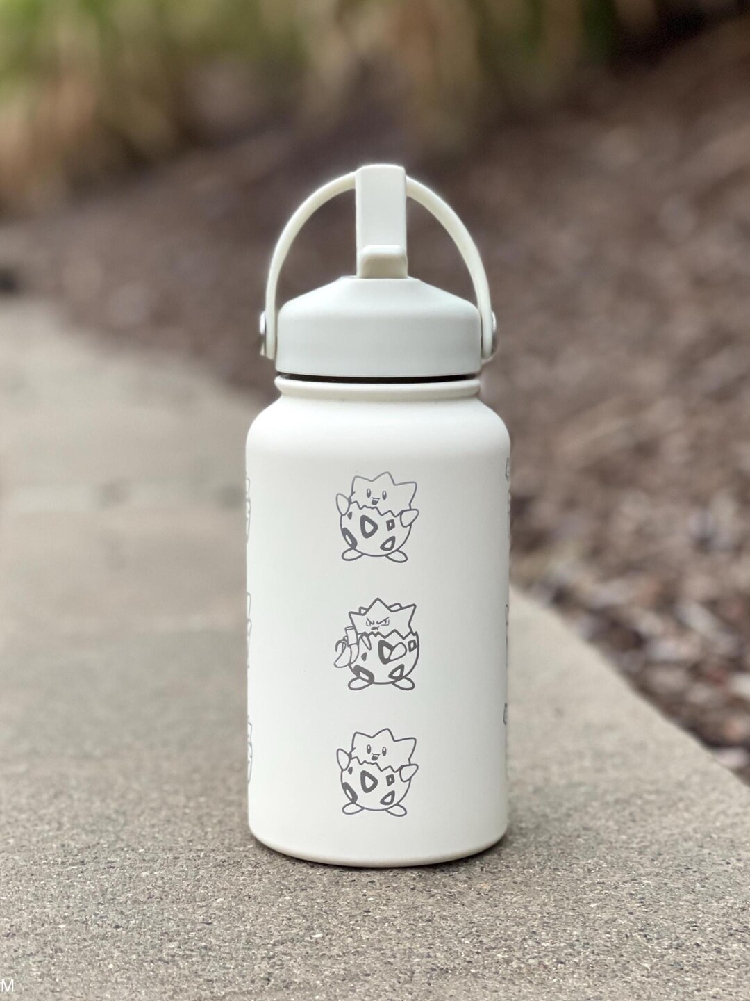 Togepi Straw Waterbottle Engraved Coffee Tumbler, Crying & Angry Togepi ...
