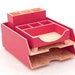 Red Organizer Office Accessories Desk Organizer Red Desktop - Etsy