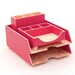 Red Organizer, Office Accessories, Desk Organizer Red, Desktop Set ...