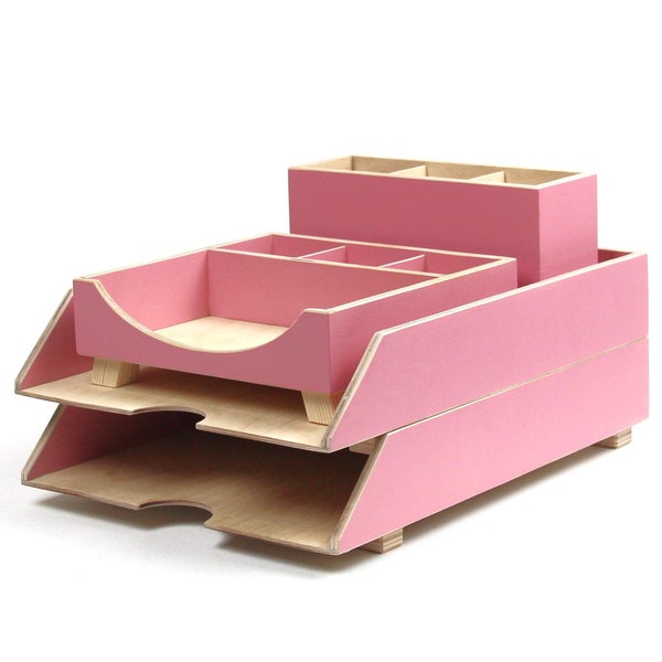 Pink Desk Organizer - Etsy