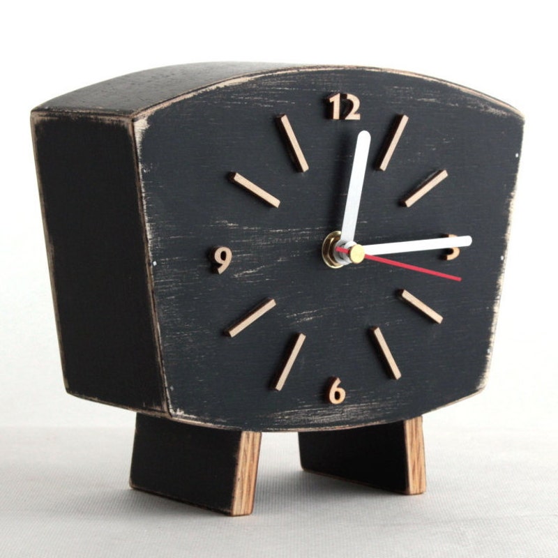 Desk Clock Black - Etsy