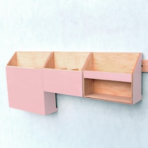 Pink Wall Organizer Office, Rose Powder Mail Organizer, Pink Desk ...