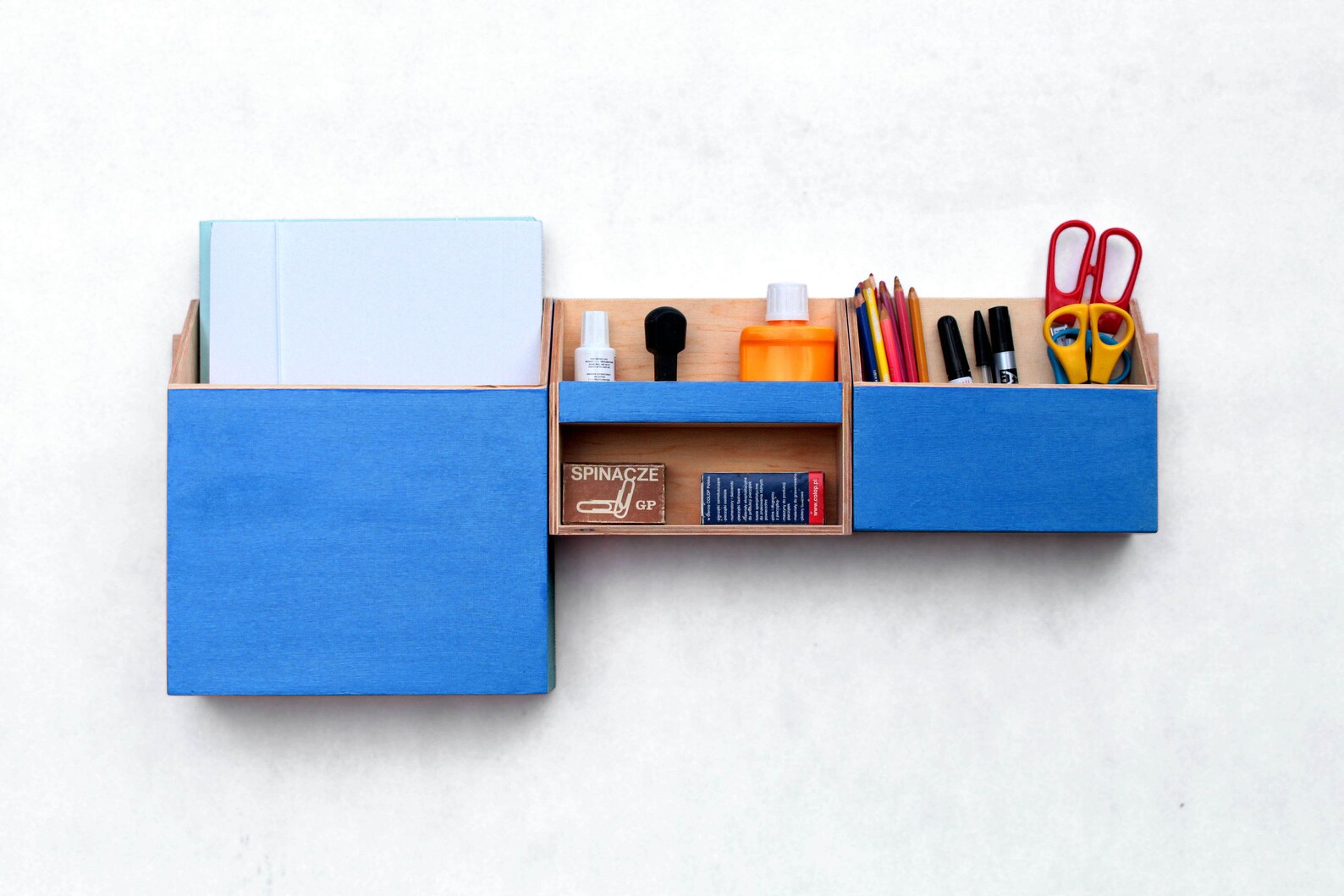 Office Wall Organizer Blue Desk Accessories for Office - Etsy