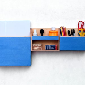 Office Wall Organizer Blue, Desk Accessories for Office, Modern Blue ...
